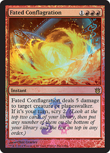 Heavy Play, English MTG Foil Fated Conflagration - Buy a Box Promo Born ...