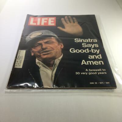 Life Magazine: June 25 1971 - Sinatra Says Good-by and Amen | eBay