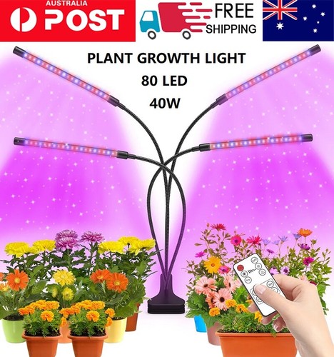 4 Head LED Grow Light Plant Light Panel Growing Plant Veg Flower Indoor ...
