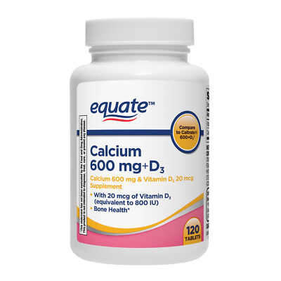 Equate Calcium +D3 Supplement- 120 count | eBay