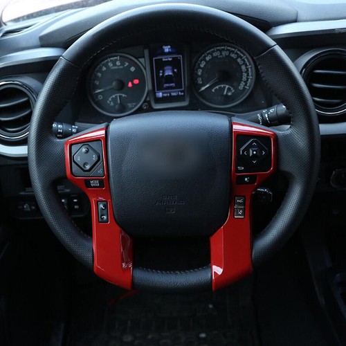 For Toyota 4Runner Red Interior Steering Wheel Frame Decor Trim Cover ...