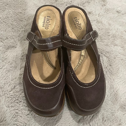 Rialto Mystical Mary Jane Mule Clogs Shoes Women's 10M US Leather Brown ...