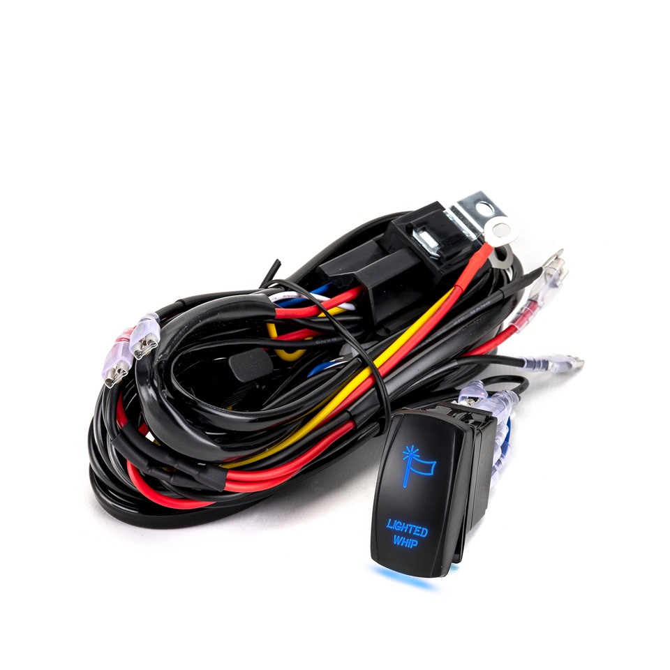 UTV Key On Lighted Whip Wiring Harness Kit For Kawasaki Teryx KRX 1000/ ...
