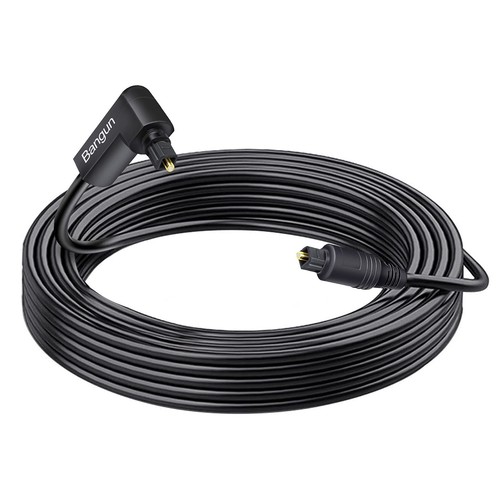 90 Degree Optical Audio Cable 30 feet, Slim Digital Audio Optical Cable ...