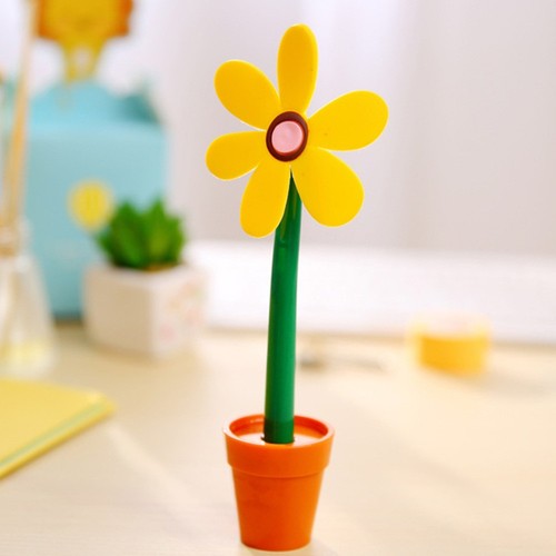 4 Pcs Flower Pot Shape Pen Novelty Ballpoint Pens Kids Stationery ...
