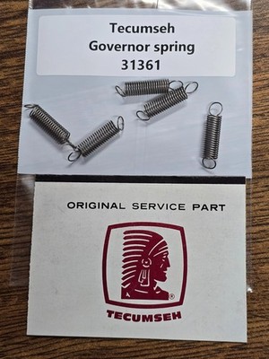 5 New OEM Genuine Tecumseh small engine governor spring 31361 Quantity ...