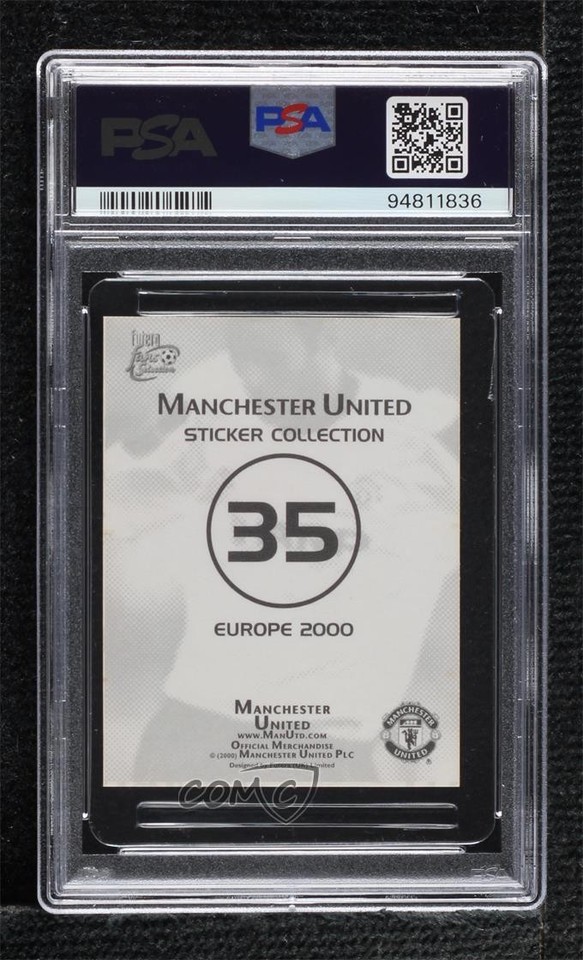 2000 Futera Manchester United Sticker Collection David Beckham #35 PSA ...