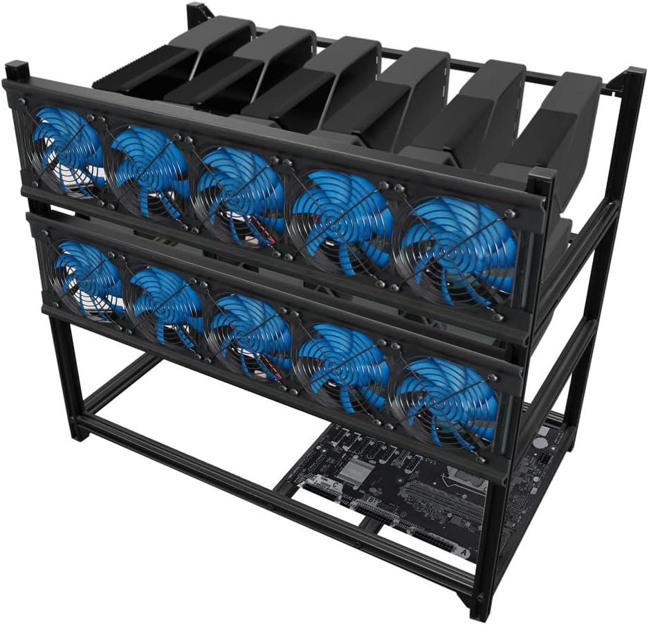Miner Rig Case Frame 12 GPU – Premium Stackable Aluminum Mining Rig ...
