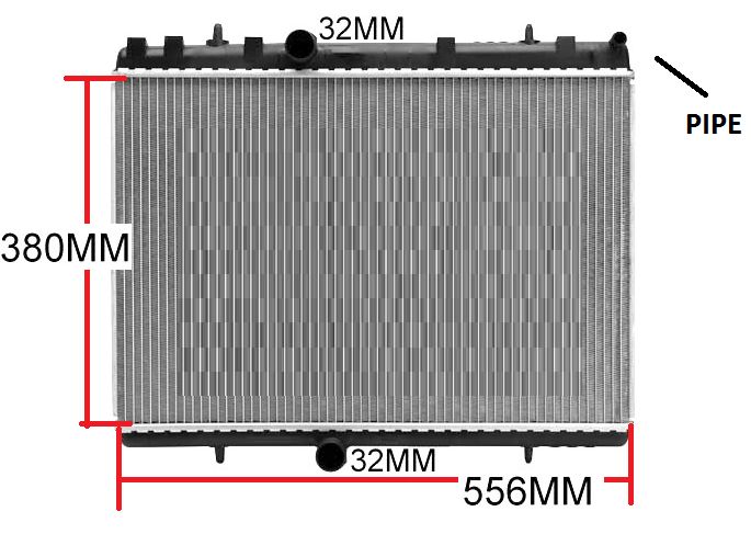 Radiator For Citroen C4 C5 Petrol 2L Manual 2005 *Normal Bottom Hose ...