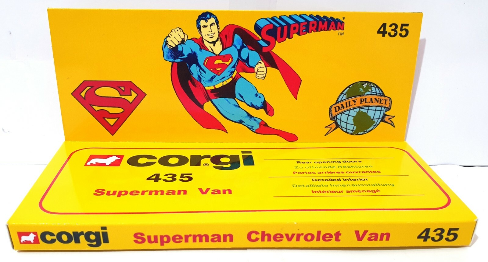 CORGI 1970s SUPERMAN CHEVROLET VAN 435 Diecast Model on Custom Display ...