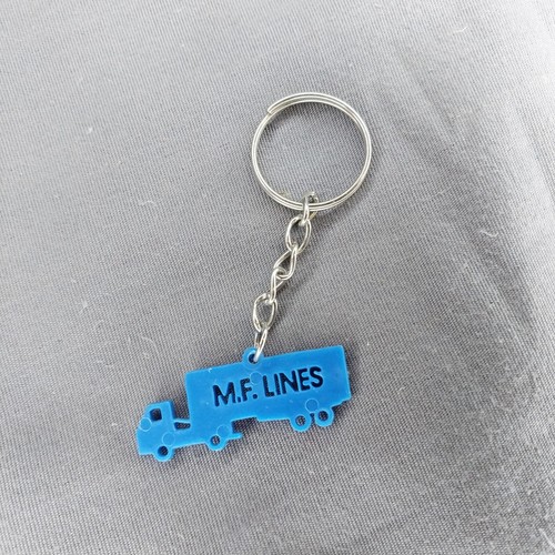 MF LINES Plastic Semi Cutout Blue Key Chain Keychain New York | eBay