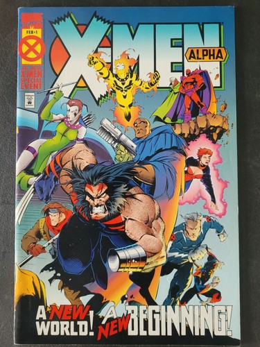 X-MEN ALPHA #1 (1995) MARVEL COMICS NON-CHROMIUM JOE MAD COVER ...