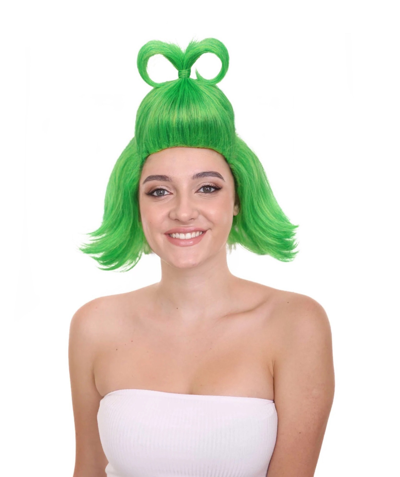 Adult Women’s Green Queen Grinch Wig, Breathable Capless Cap, Flame ...