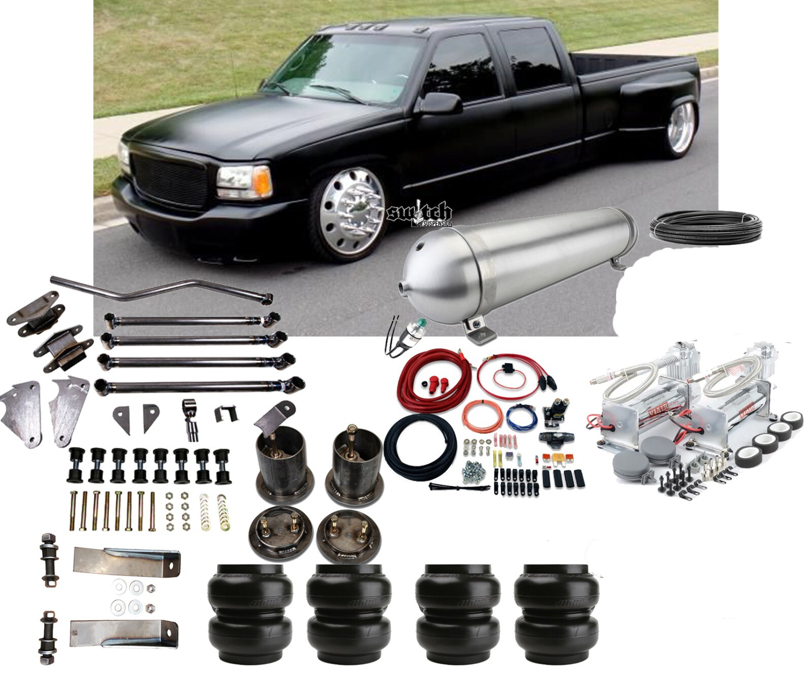 Air Ride 88-98 C3500 with Partial Air Management Slam Specialties SS-7 ...
