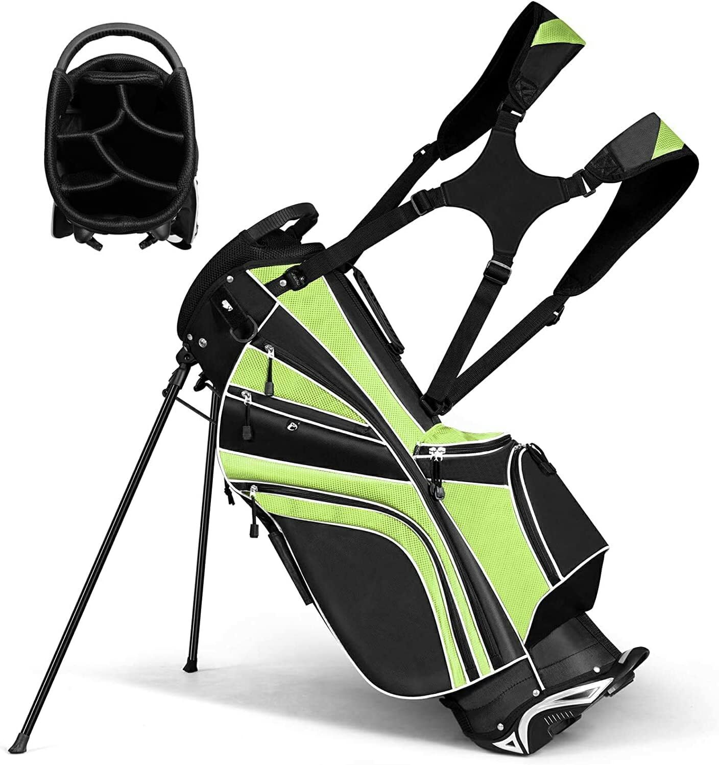 Golf Club Bag w/6 Large Way Top Dividers & 7 Pockets, Lightweight Golf ...