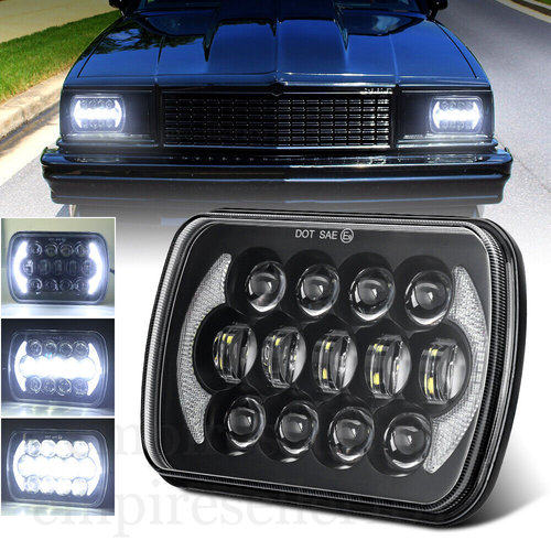 5X7" 7X6 LED Headlight Halo Hi-Lo For Chevy El Camino 1978-1981 Malibu ...
