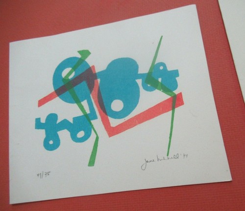 Jane Mitchell Abstract Art Mid Century Card | eBay
