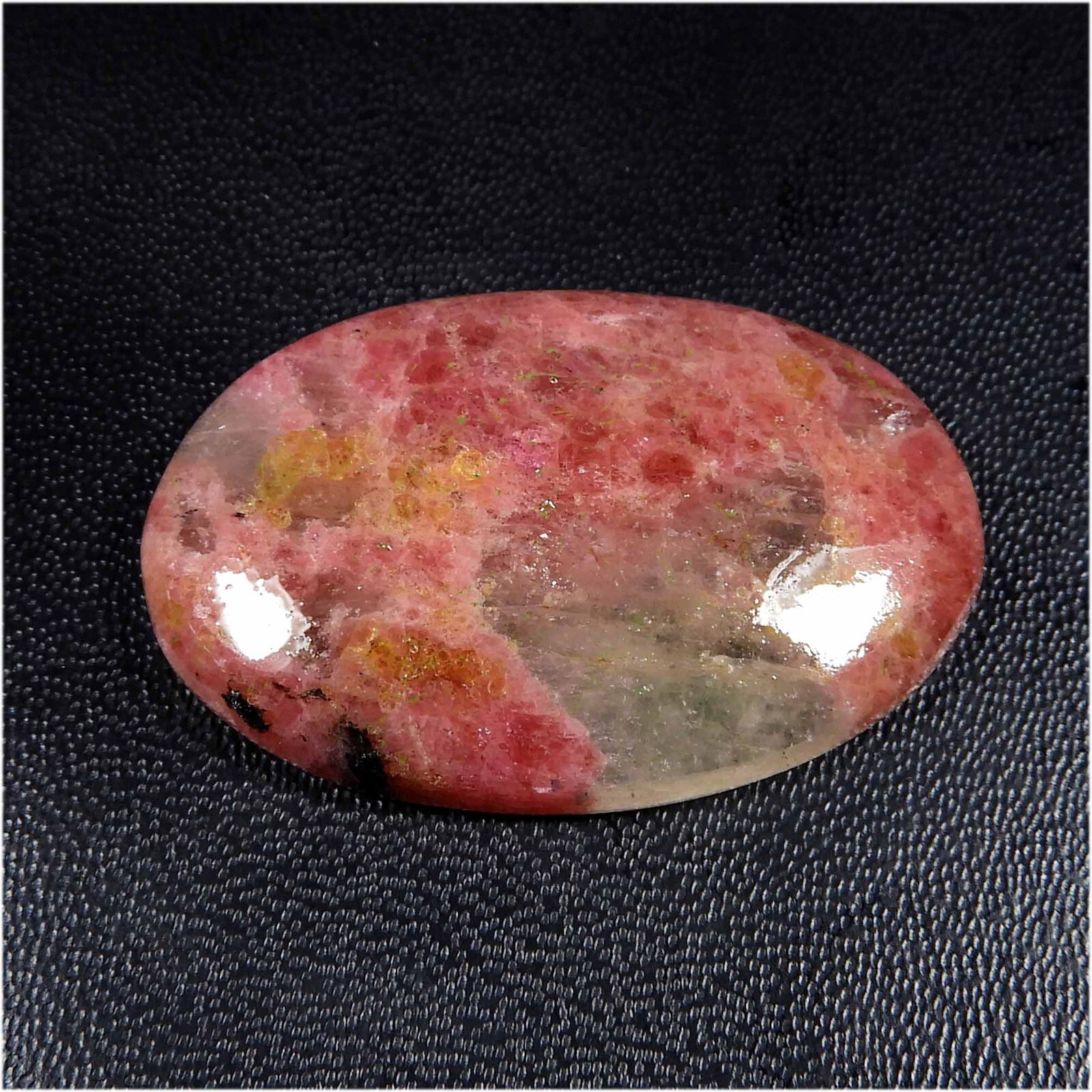 Natural Pink Rhodonite Quartz Cabochon Oval Shape Loose Gemstone 69 Cts ...