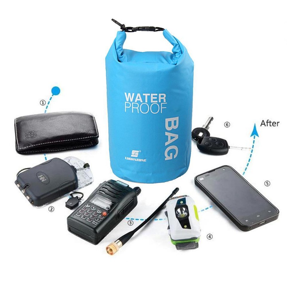 2L Waterproof Dry Bag Sack Phone Case Ultralight Rafting Kayaking Sport ...