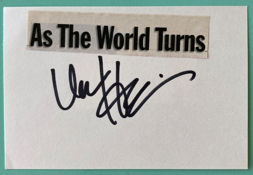 Van Hansis Signed Index Card 4”X6” TV Luke Snyder As the World Turns ...