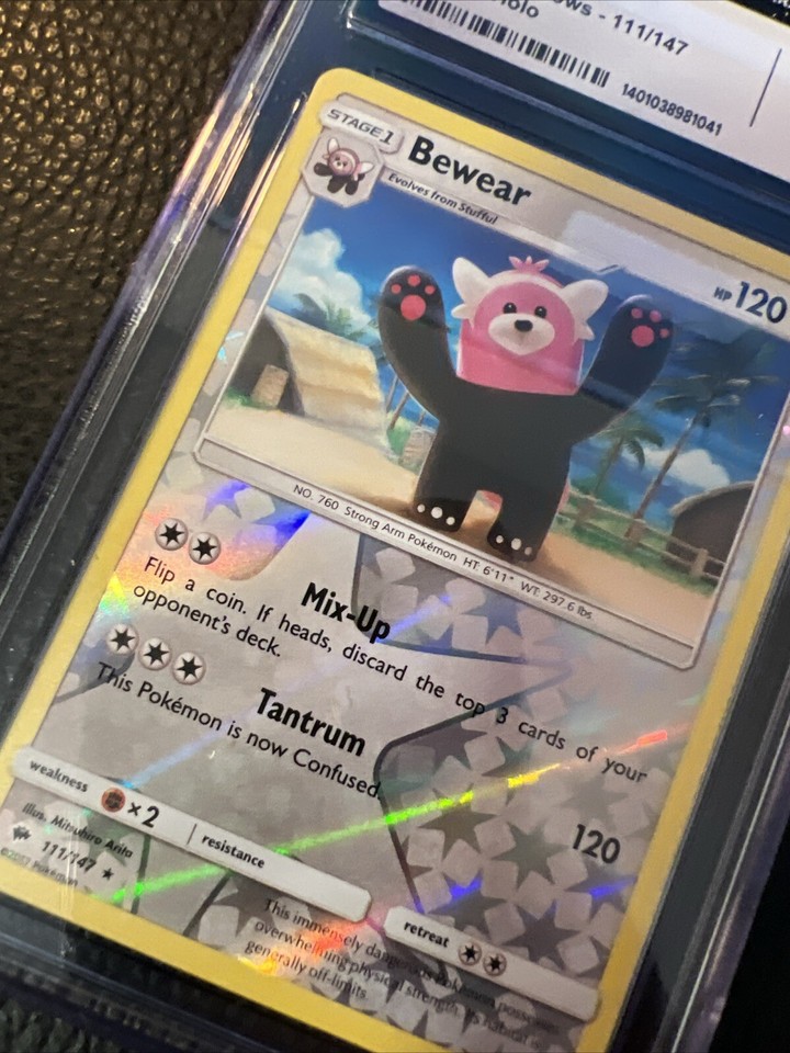Bewear Reverse Holo Foil #111/147 2017 Pokemon Burning Shadows CGC 10 GEM MINT | eBay