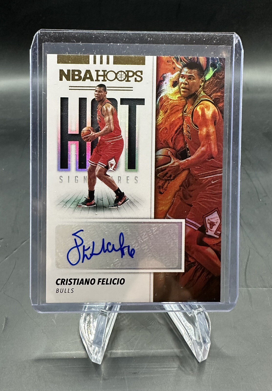 2019-20 Panini NBA Hoops Hot Signatures Cristiano Felicio #HS-CFL Auto ...
