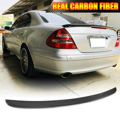 REAL CARBON Rear Trunk Spoiler Boot Wing Lip for Benz W211 E55 E63 2003 ...
