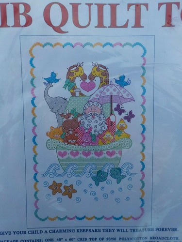 JACK DEMPSEY NEEDLE ART CRIB QUILT TOP ~ NOAH'S ARK | eBay