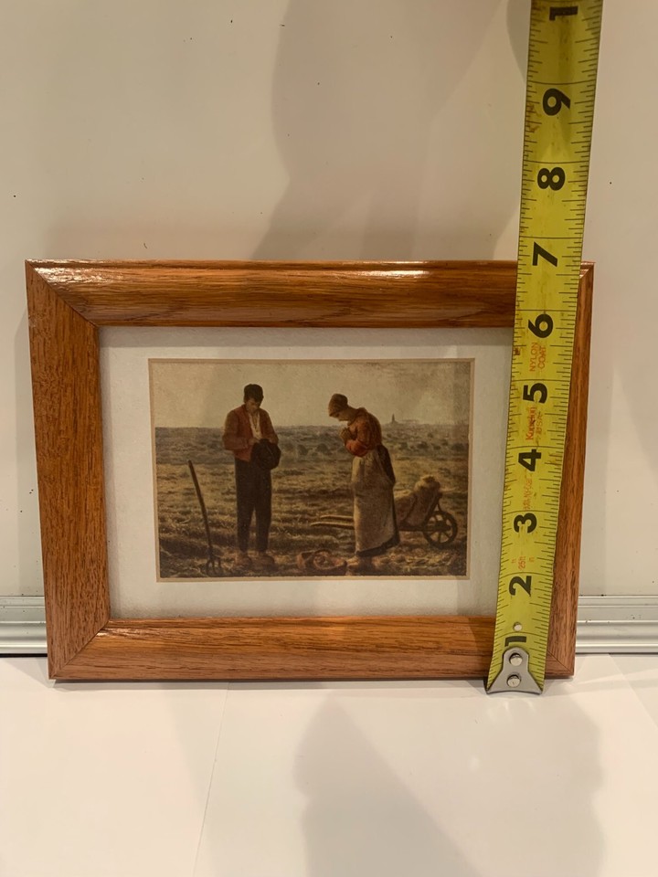 Jean-Francois Millet THE ANGELUS FARMERS COUPLE PRAYING ART PRINT Wood ...