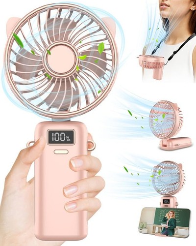 Handheld Fan,Portable Fan Battery Powered Fan with LED,Small Personal ...