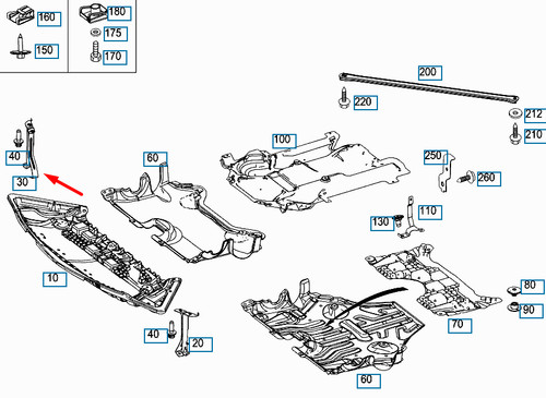 Mercedes-Benz C-class W204 Front Shield Bracket A2045241440 OEM for ...