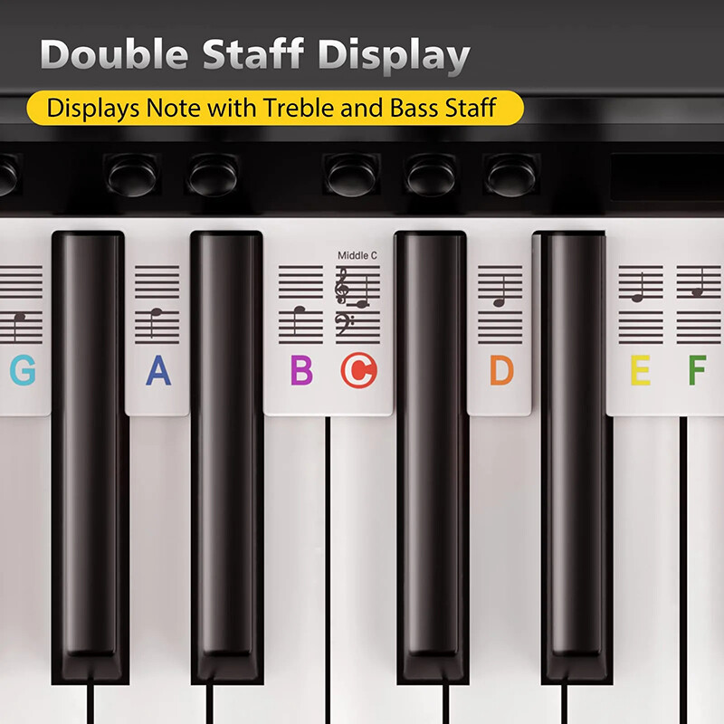 Removable Piano Keyboard Note Labels Piano Stickers 88 Key Guide ...