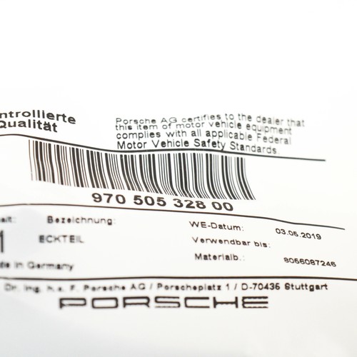 97050532800 Porsche Left Side Panamera Front Bumper Corner Panel for ...