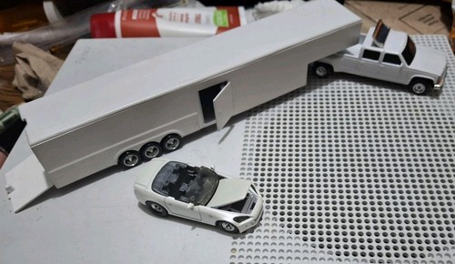 1/64 Custom Chevy Dually And Enclosed Trailer With Custom Drag Racing ...