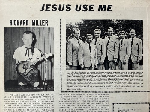Little Richard Miller JESUS USE ME (Born Without Arms & Legs) 1966 LP ...