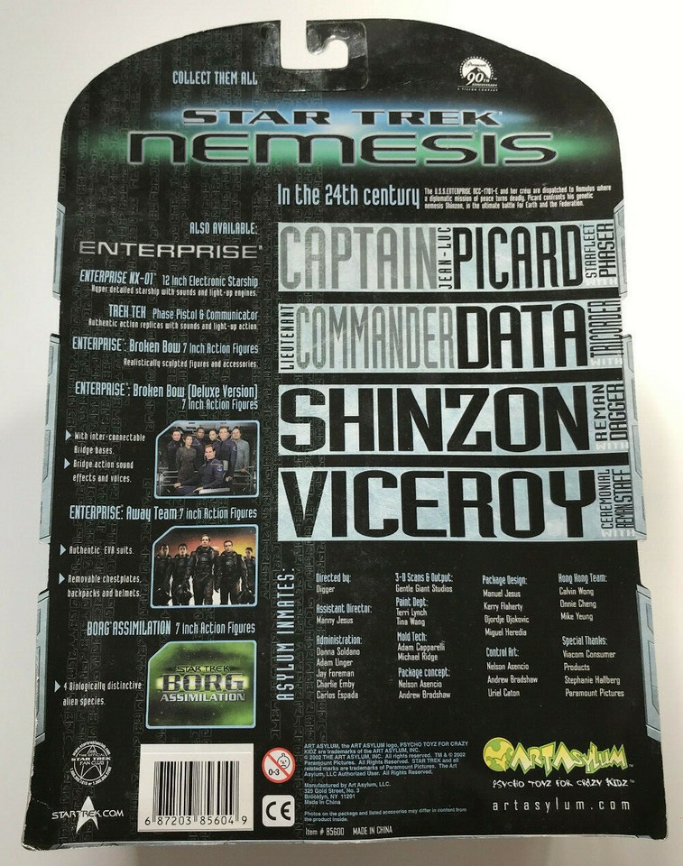 ART ASYLUM STAR TREK MOVIE NEMESIS SHINZON ACTION FIGURE NEW | eBay