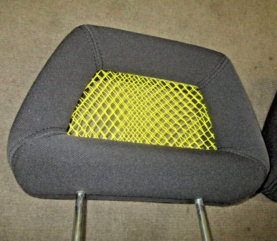 Genuine Recaro Headrests Yellow Mesh HT81S Rear & Front Seat Compatible ...