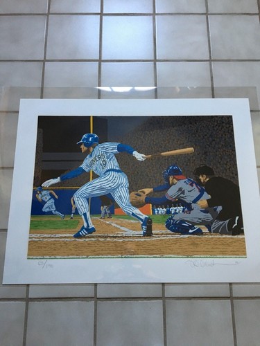 Milwaukee Brewers 19"x25" Limited Edition Serigraph 'HIT & RUN' by Rick ...