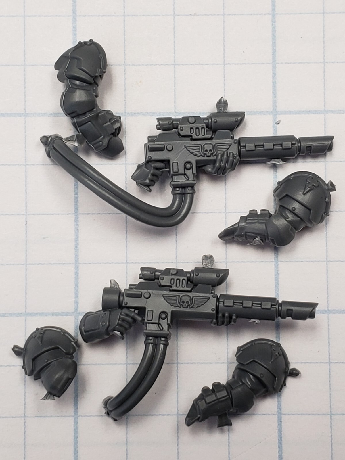 40k Astra Militarum Bits Tempestus Scions Hotshot Lasguns w/Arms x2 Set ...