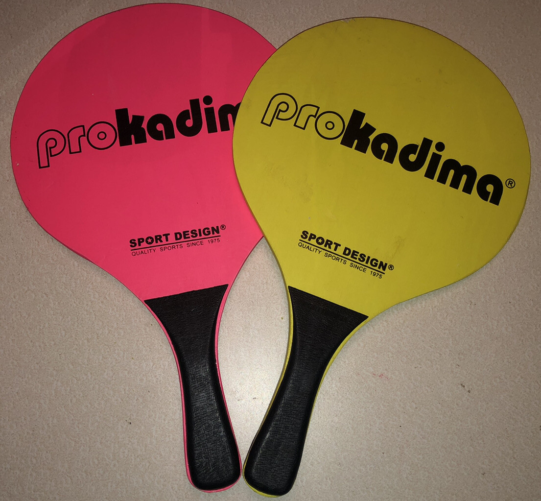 Pro Kadima Paddle Ball Sport Design Neon Wooden Beach Paddles Pink ...