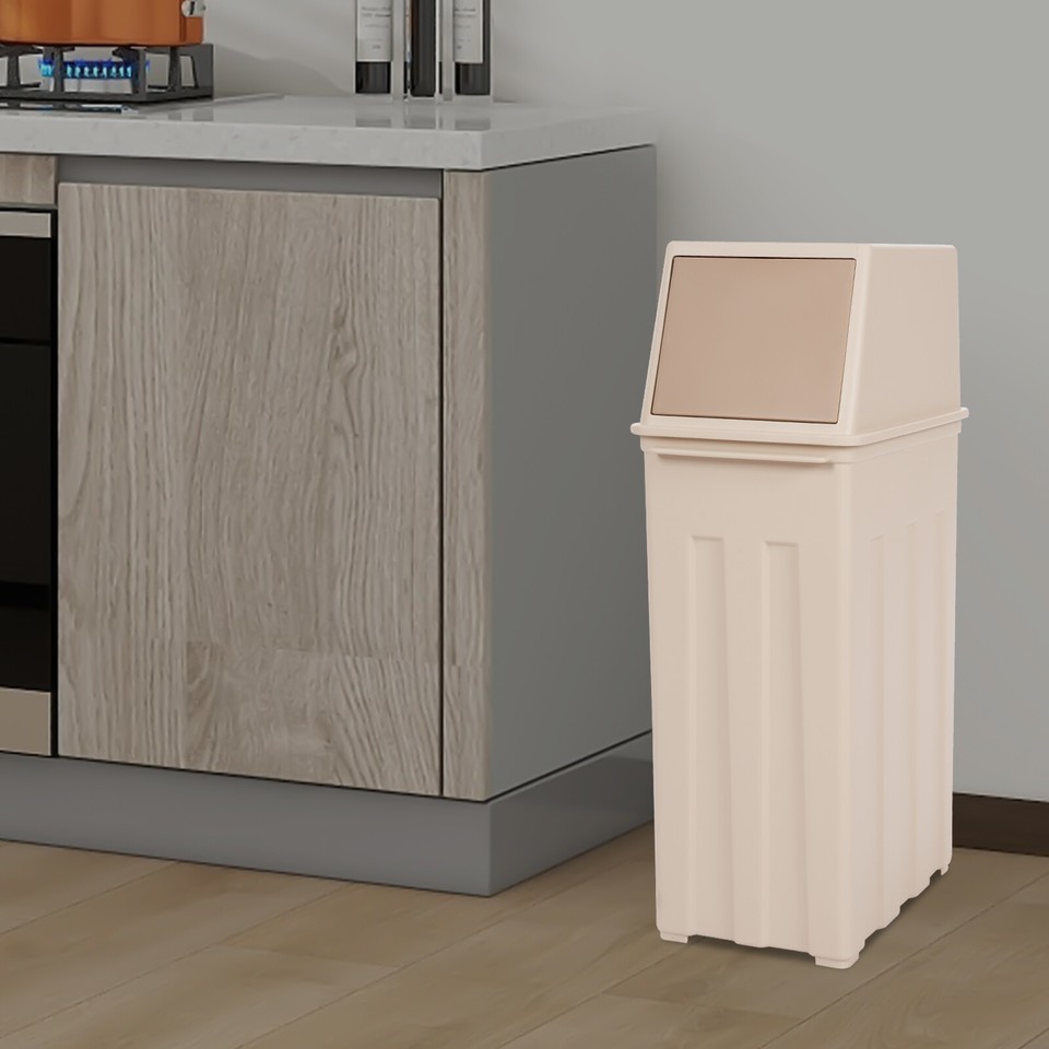 8 Gallons Trash Can Slim Trash Can With Lid Tall & Narrow Rebound Trash ...