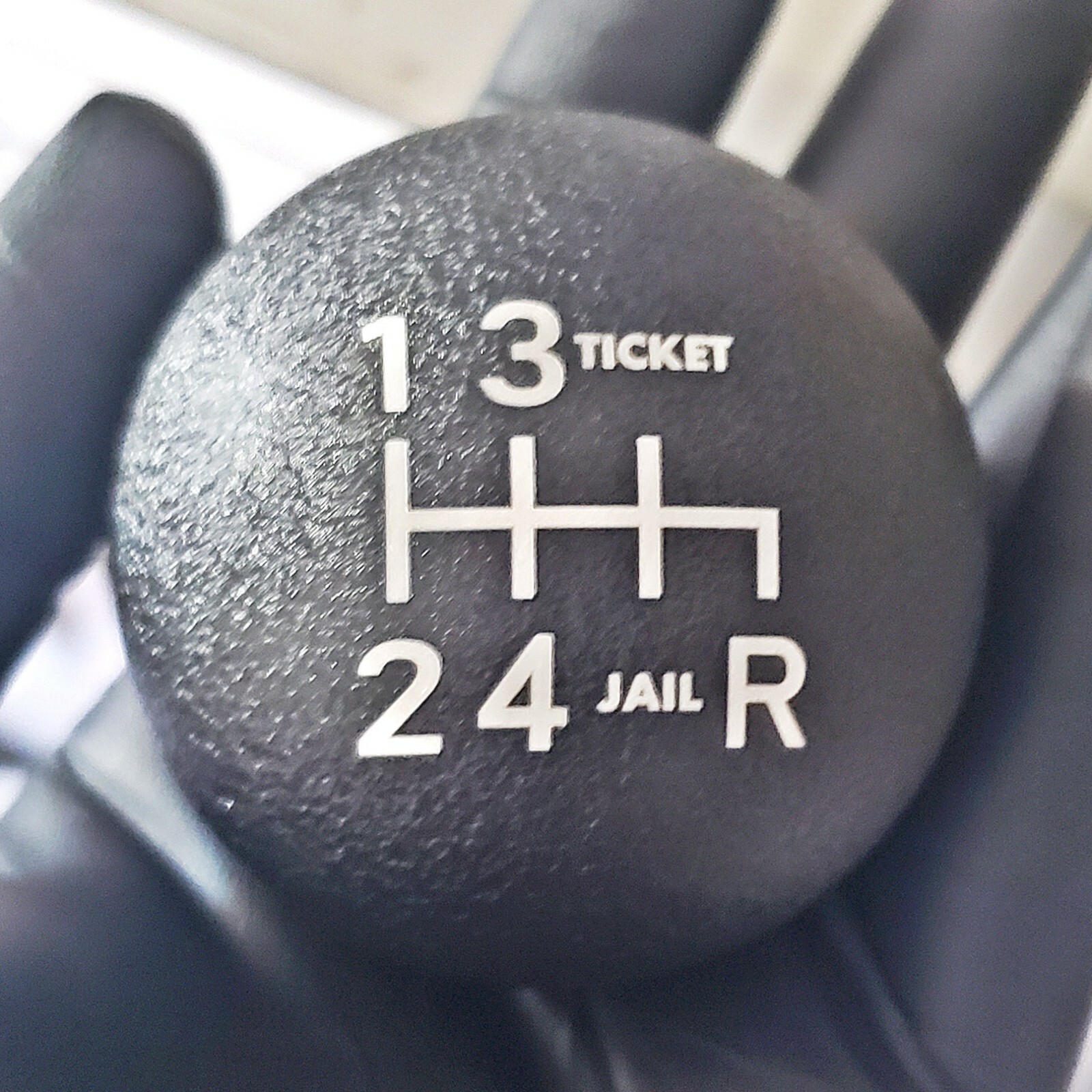 WRINKLE BLACK JAIL TICKET SR 55mm 190 GRAMS WEIGHTED SHIFT KNOB SHIFTER ...