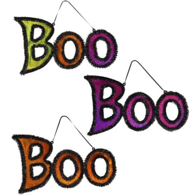 BOO Plastic Wall Plaques Choose 1 from 3 Different Colors 8" X 14" | eBay