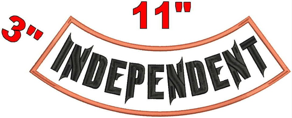 INDEPENDENT ROCKER PATCH BOTTOM SIDE NO CLUB LONER MOTORCYCLE BIKER SEW ...