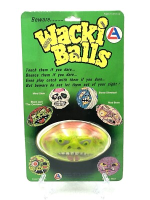 RARE! VINTAGE WACKI BALLS FREAK BALL BRAINS MOC 1986 MADBALLS KO WEIRD ...