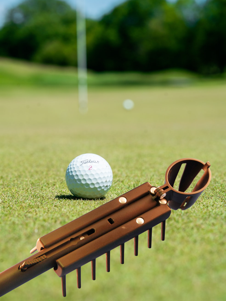 GOLF BALL RETRIEVER & BUNKER RAKE 2-N-1 | eBay