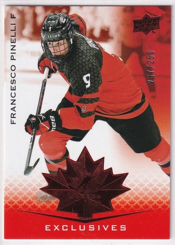 2021-22 Upper Deck Team Canada Juniors Exclusives #92 Francesco Pinelli ...