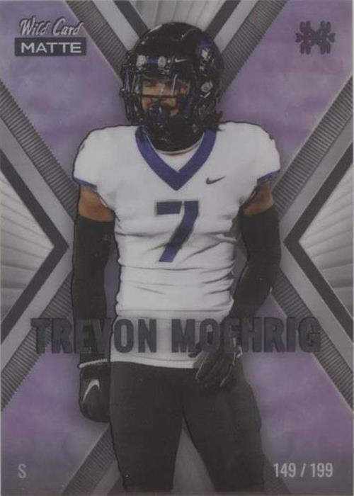 2021 Wild Card MATTE - X-Plode Trevon Moehrig #MXP-25 White-Purple X ...