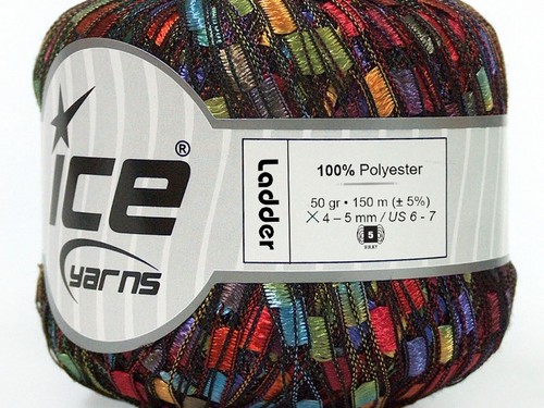 New Rainbow Ladder Yarn Ice #42720 Multicolor Ladder Trellis RR Ribbon ...