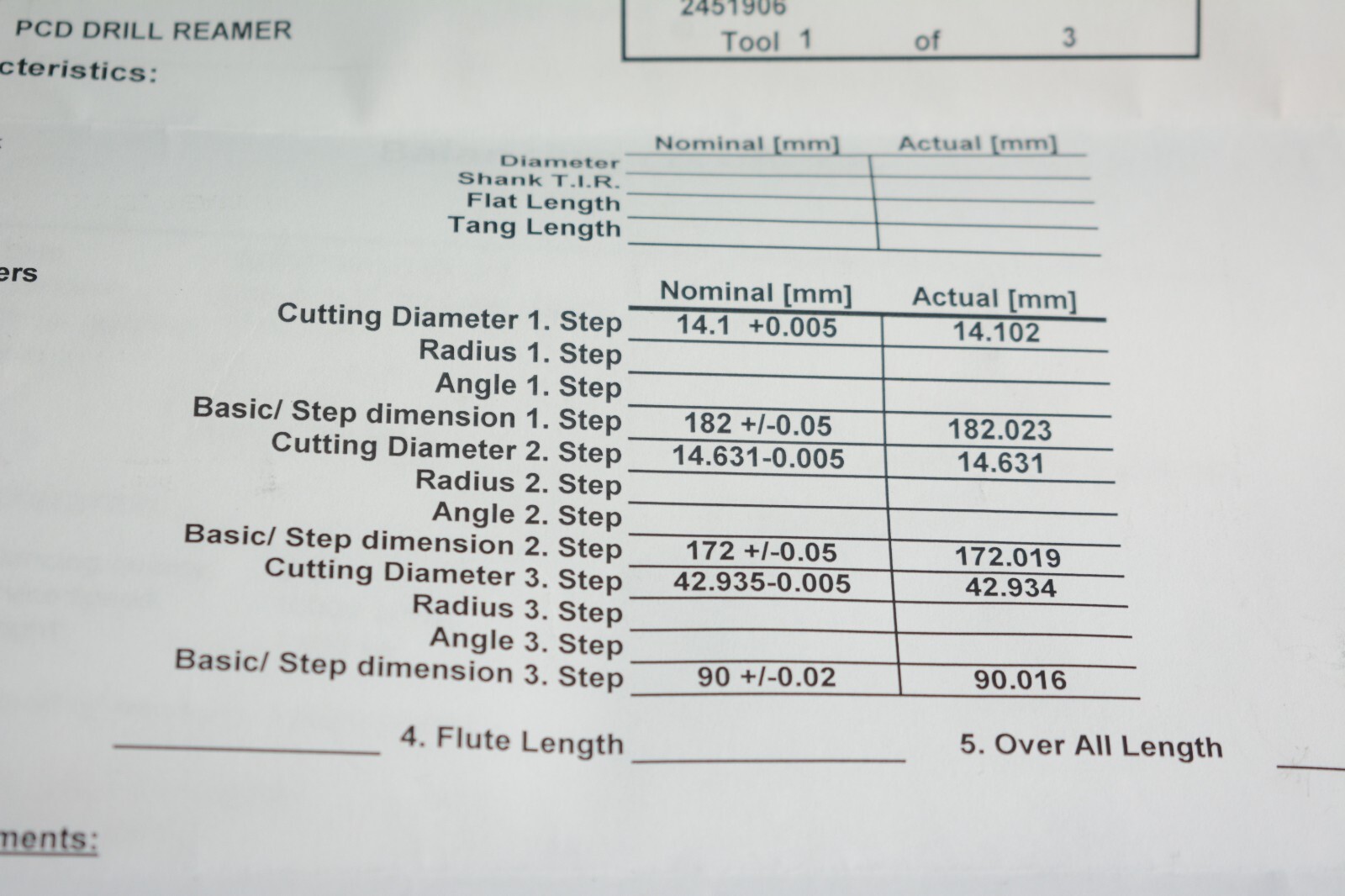 Lot 2pc Mapal 30167598 step Reamer Chamfer Tool PCD Boring Tool HSK63 ...
